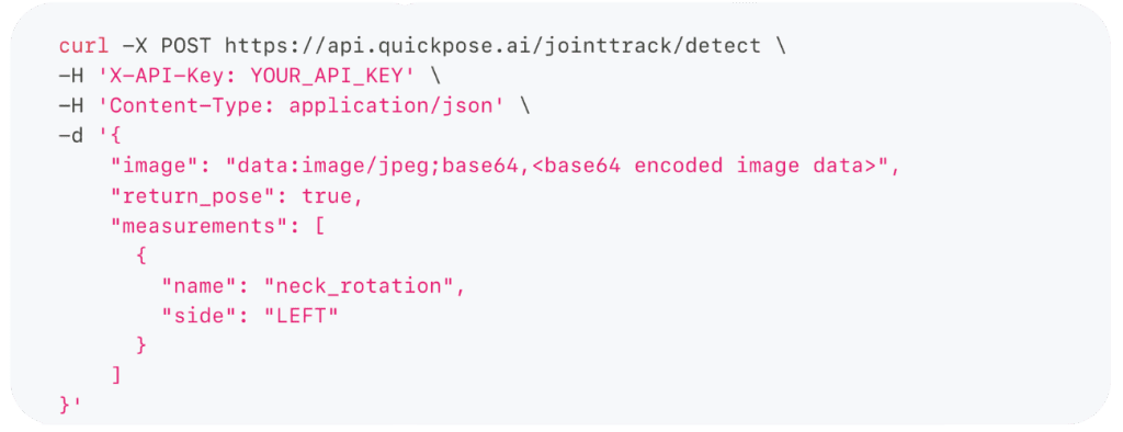 JointTrack API for Range of Motion Image Annotation - QuickPose.ai